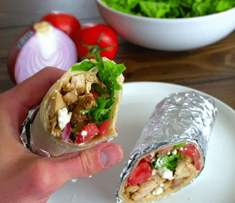 Mediterranean Chicken Wraps - THE MEAL PREP MANUAL