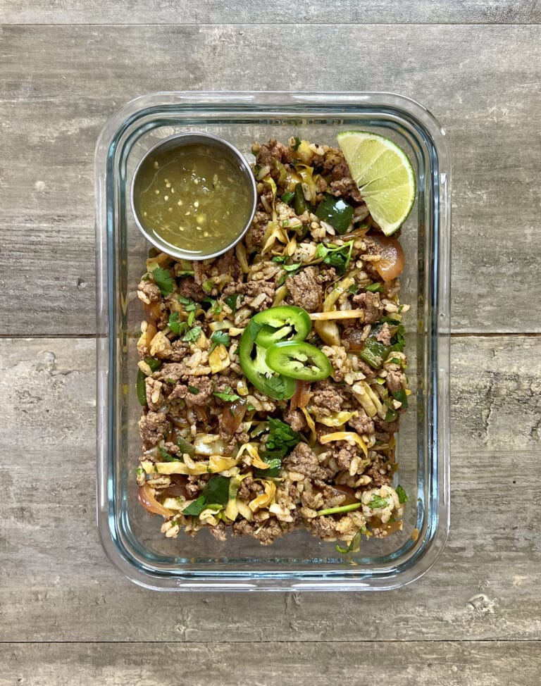 Salsa Verde Beef Bowls - THE MEAL PREP MANUAL