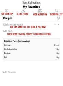 Recipe Collections Instructions - THE MEAL PREP MANUAL